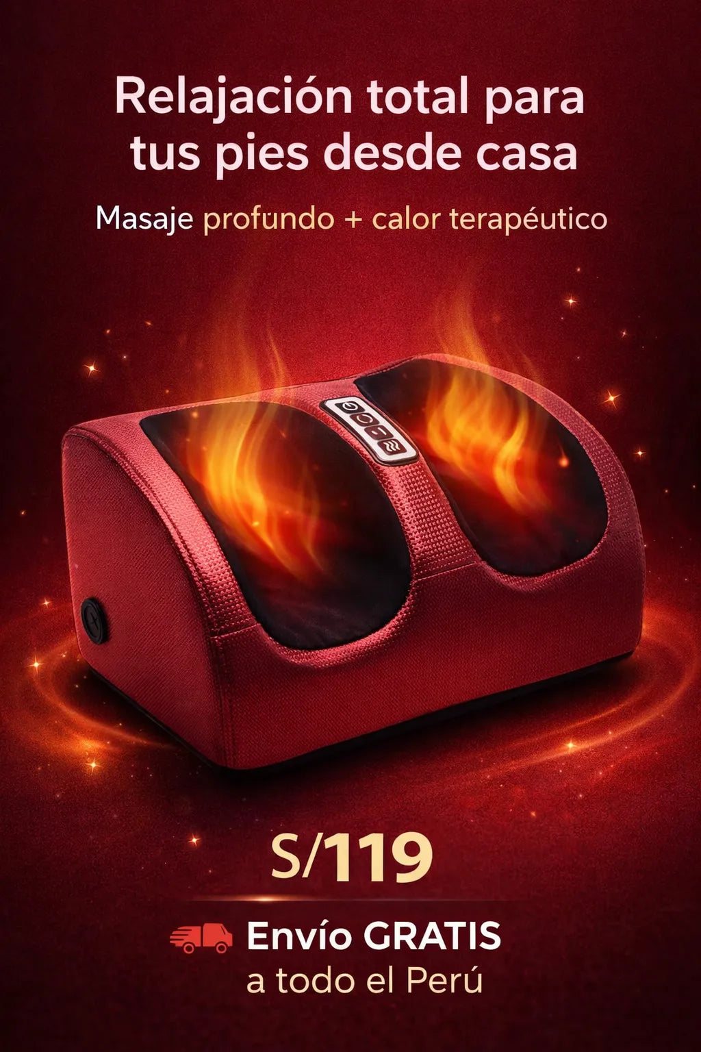 Masajeador Eléctrico para Pies y Piernas con Infrarrojo – Dubbie